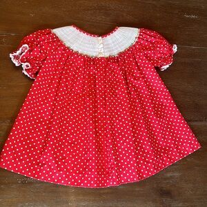Southern Tots | Dresses | New Southern Tots Smocked Redwhite Polka Dots ...